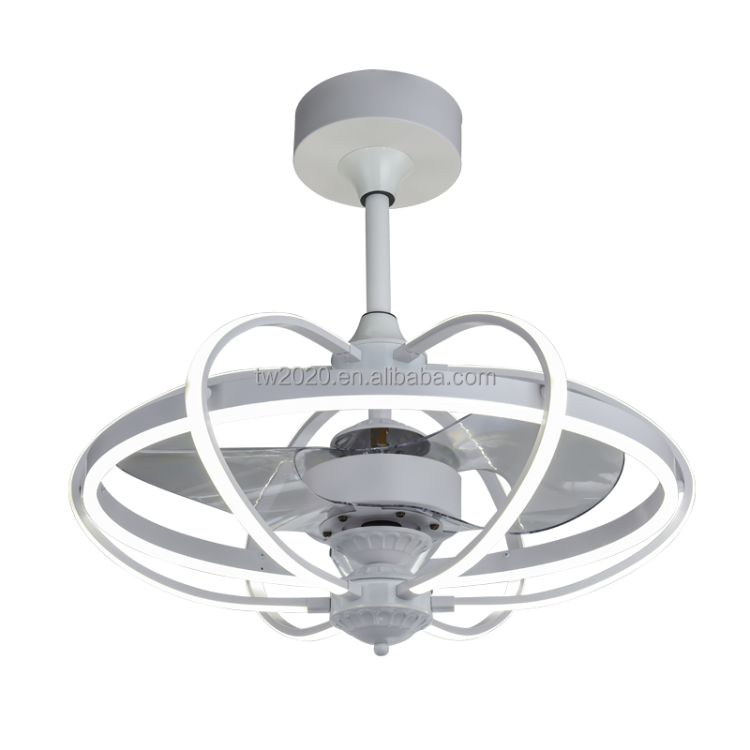 Remote Control Dc Motor Ceiling Fan For Living Room Decorative Light ...