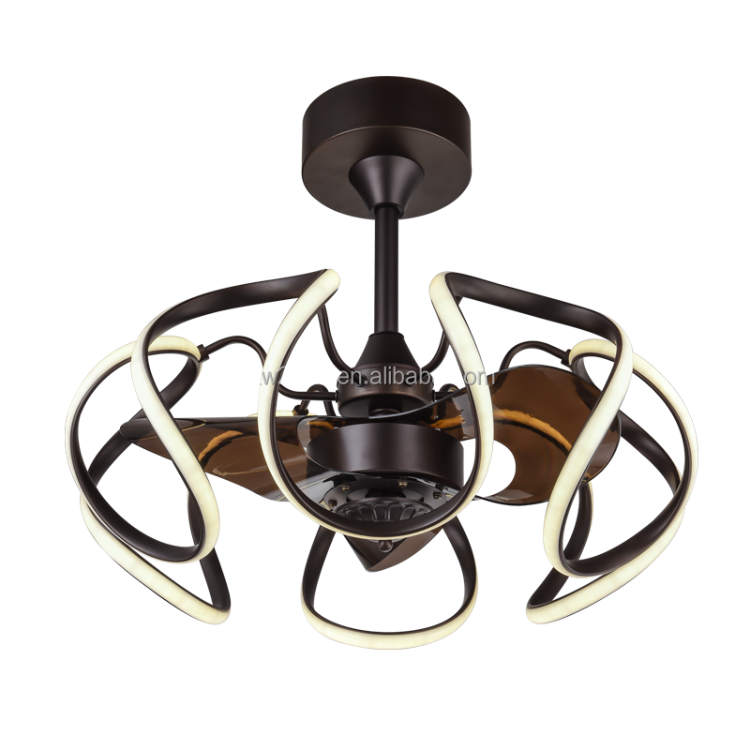 Remote Control Dc Motor Ceiling Fan For Living Room Decorative Light ...
