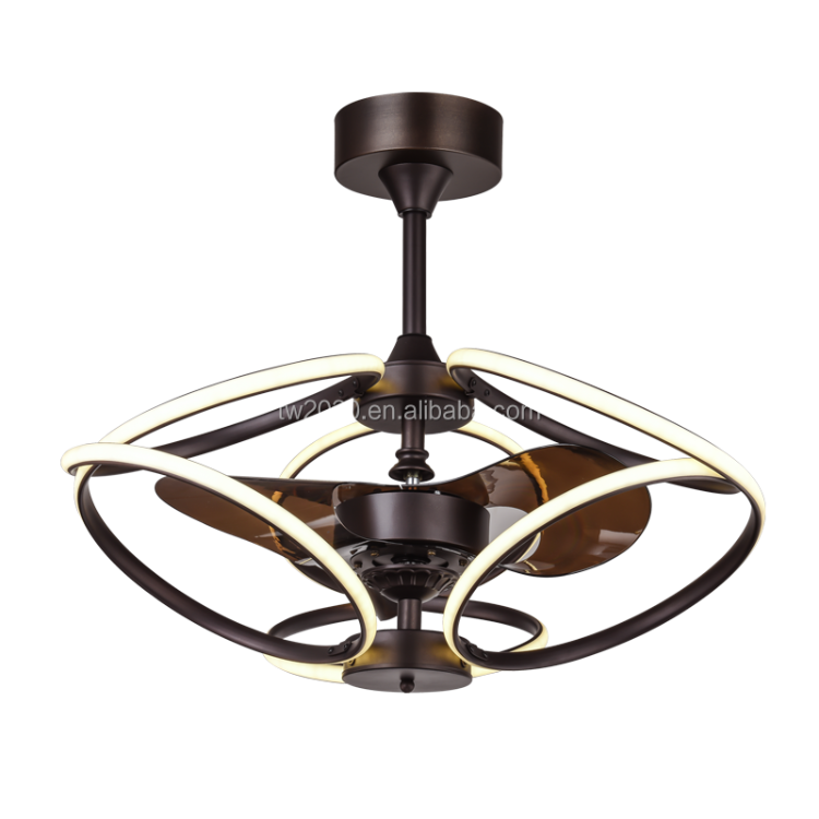Remote Control Dc Motor Ceiling Fan For Living Room Decorative Light ...