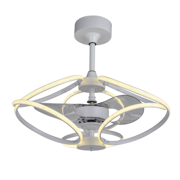 Remote Control Dc Motor Ceiling Fan For Living Room Decorative Light ...