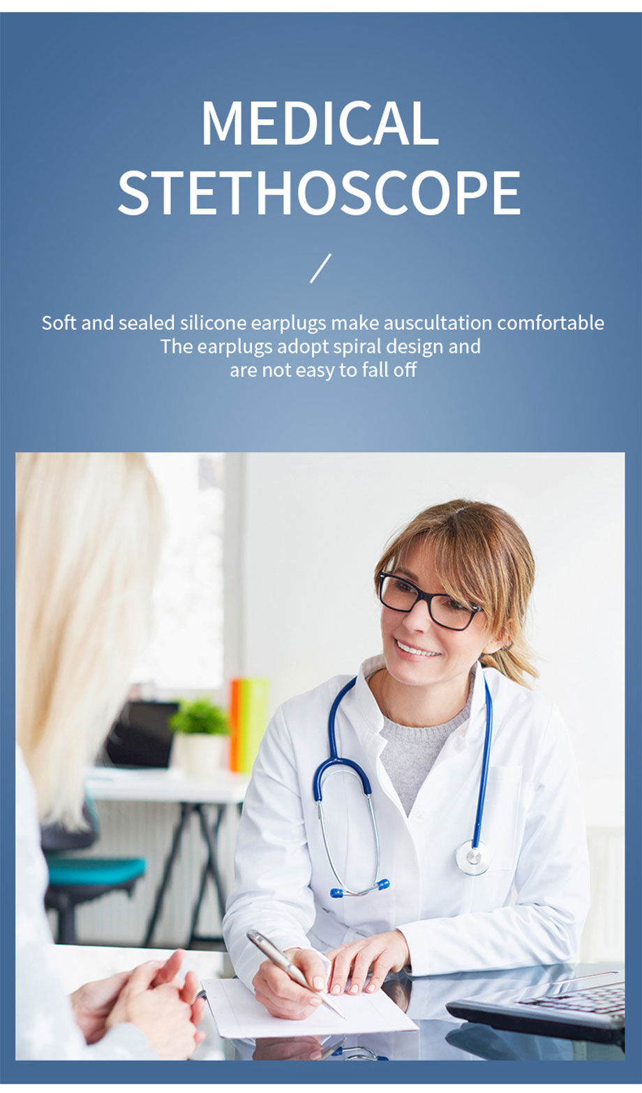 Professional High Quality Stethoscope Deluxe Cardiology Stethoscope ...