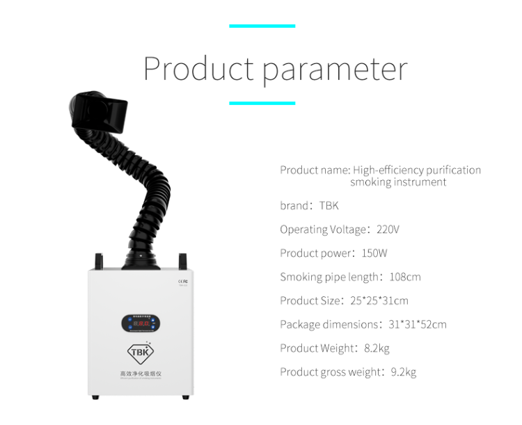 Buy Wholesale China Tbk 618 Laser Dust Smoke Purifier Cleaner Fume ...