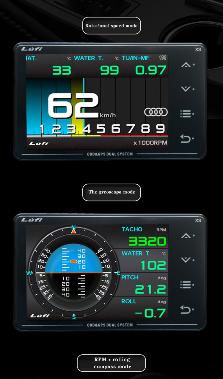 Buy Wholesale China New Lufi Gauge Xs Obd + Gps Car Water Temperature ...