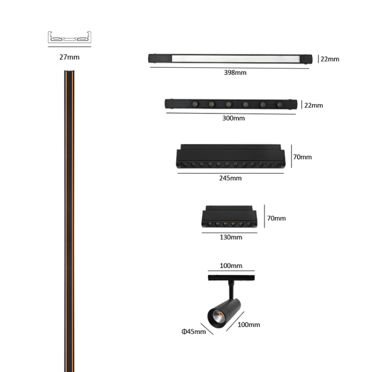 Newest Slim Magnet Rail Lighting System Surface Mounted Linear ...