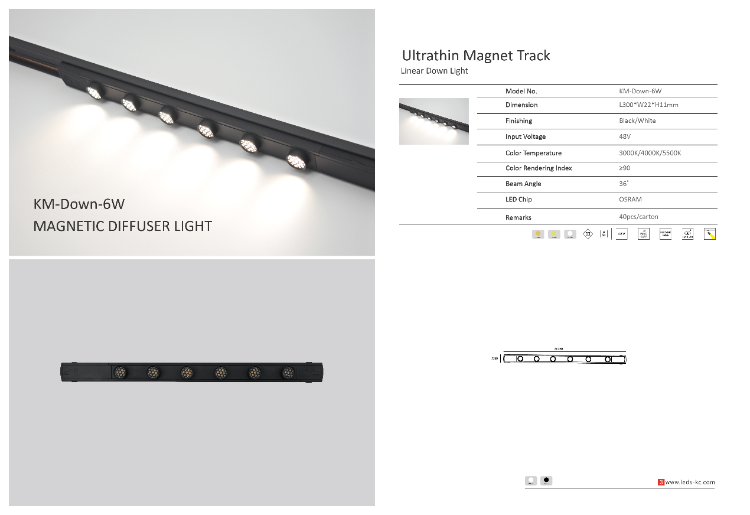 Newest Slim Magnet Rail Lighting System Surface Mounted Linear ...