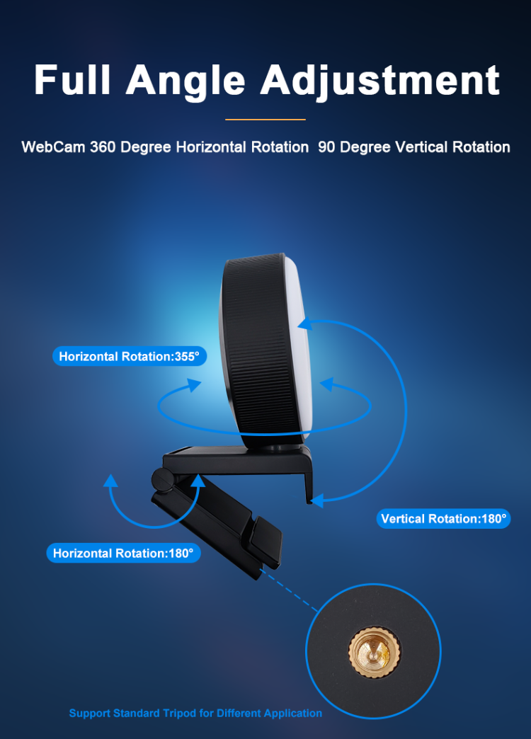 High Definition Rotatable Hd Webcams Computer 1080p Webcam Usb With ...