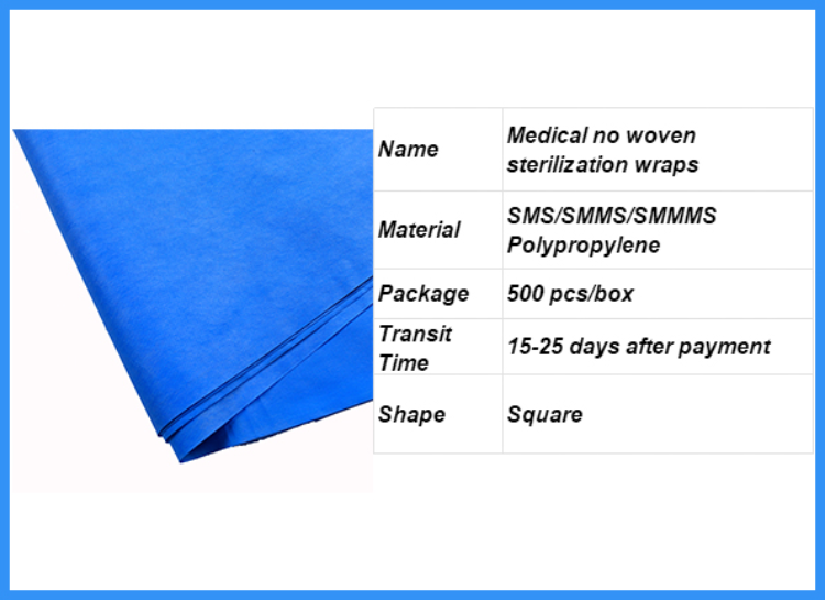 Sms Nonwoven Fabric Cellulose For Steam Eo Sterilization Medic Crepe Paper Sterilization Wraps ...