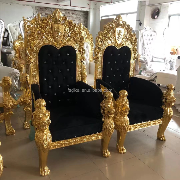 Classic Black Royal King Throne Chair Modern Wedding Banquet Chair $248 ...