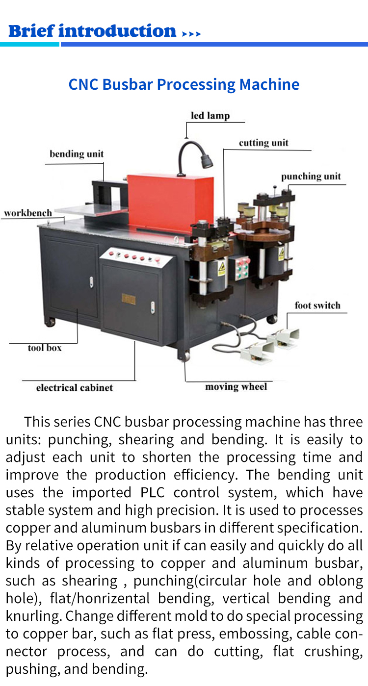Hot Selling Cnc Bus Bar Bending/cutting/punching Copper Busbar ...