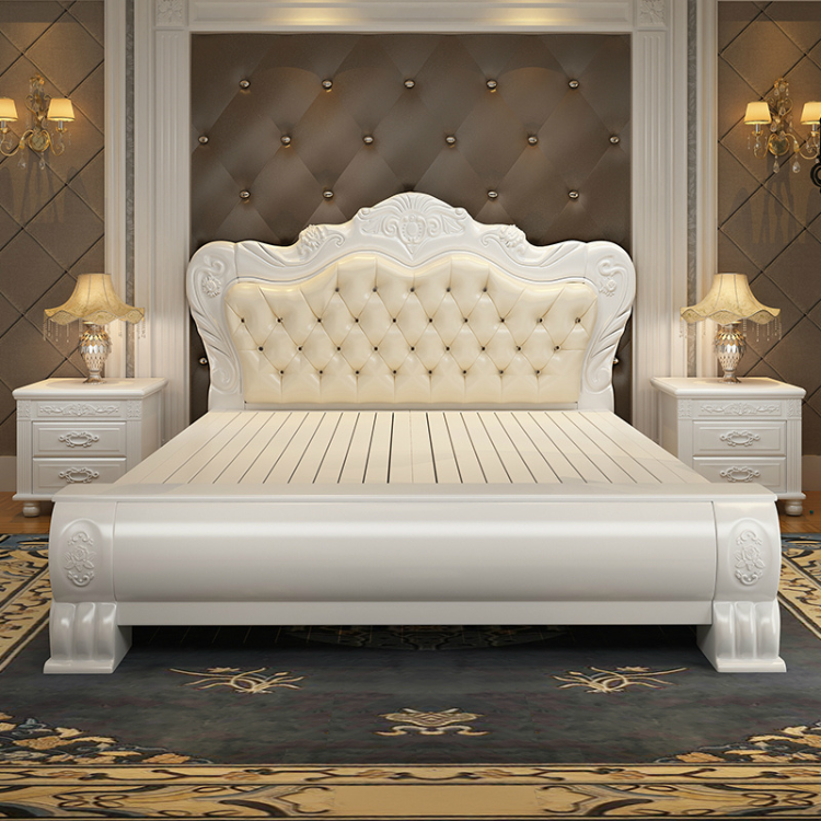 Buy Wholesale China Custom Solid Wood European Bed Double Bed 2.2m King ...