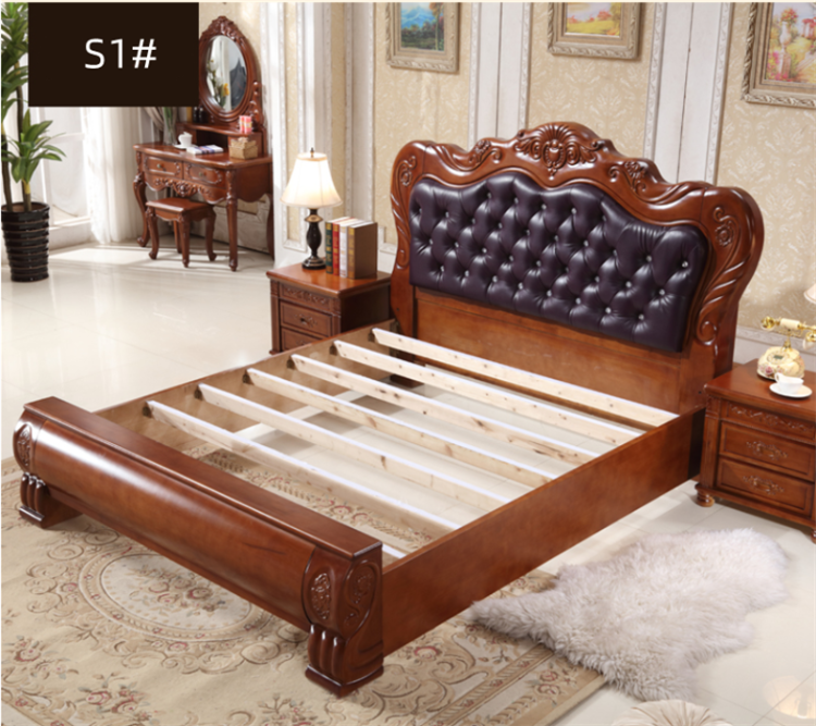 Buy Wholesale China Custom Solid Wood European Bed Double Bed 2.2m King ...