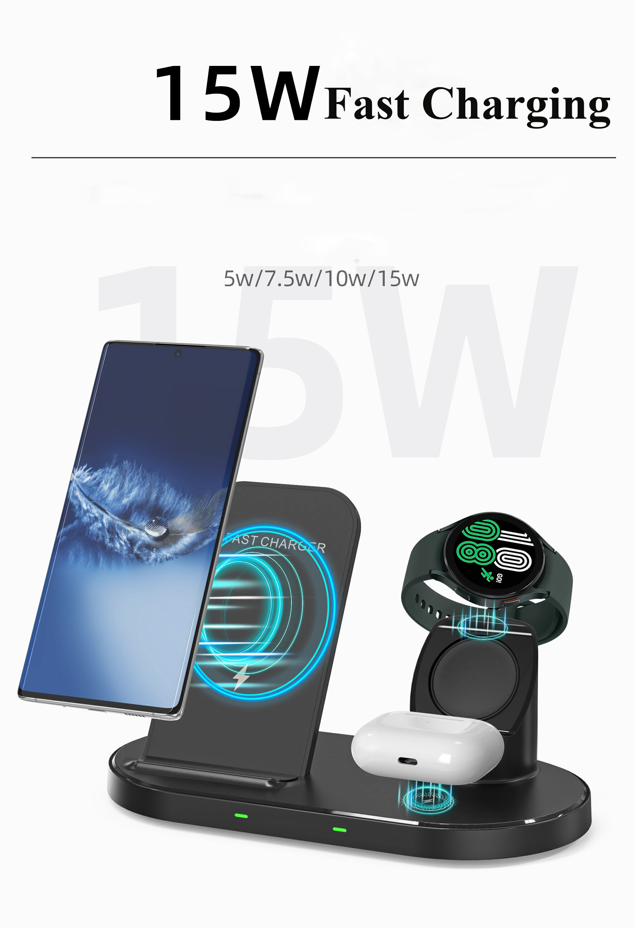 Customized Factory 15w Fast Charge Universal Multifunction Charger ...