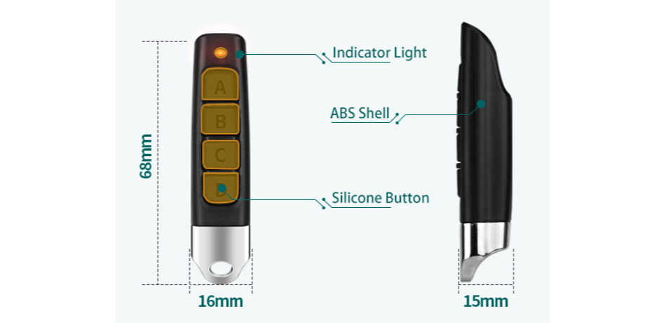 Buy Wholesale China 12v 4 Keys 315/433mhz Duplicator Copy Garage Door Universal Rf Wireless ...