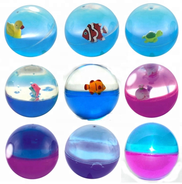 60mm/6cm Tpu Aqua Aquarium Promotion Gifts Liquid Rainbow Glitter ...