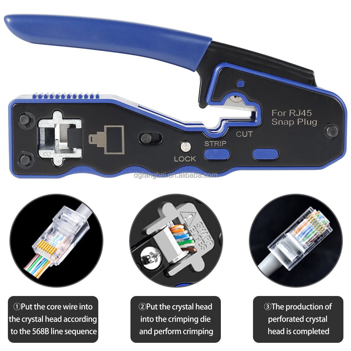 Wholesale Rj45 Cat5e Cat6 Connector Pass Through Crimping Tools For Network Cable, Rj45 Electric ...