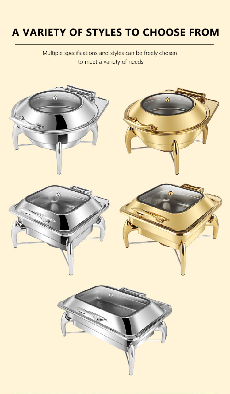 Other Hotel Supplies 6.5l Cheffing Stainless Steel Chef Dish Set Food Warmers Buffet Chafing ...