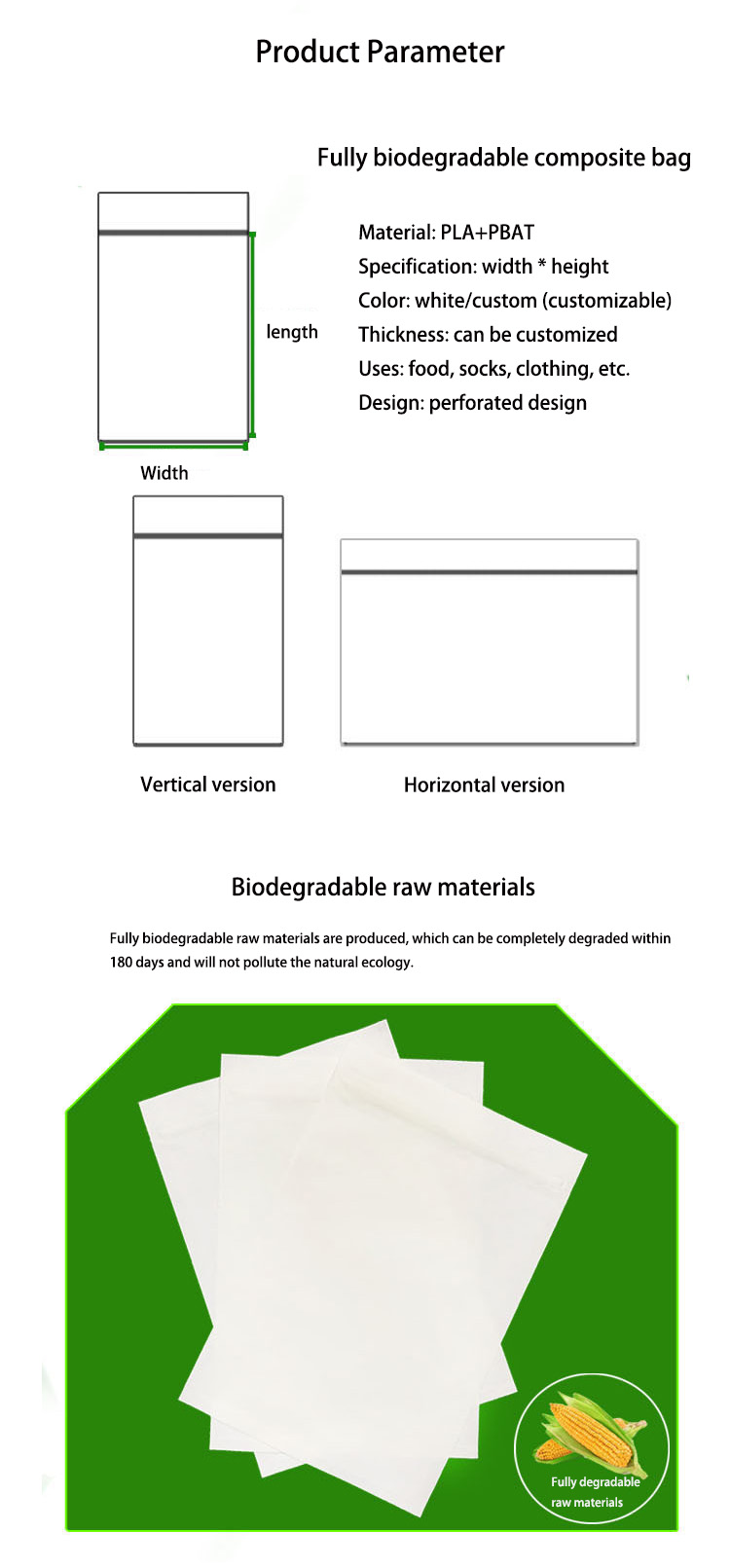 Buy Wholesale China Custom Biodegradable Pla Clear Poly Plastic ...