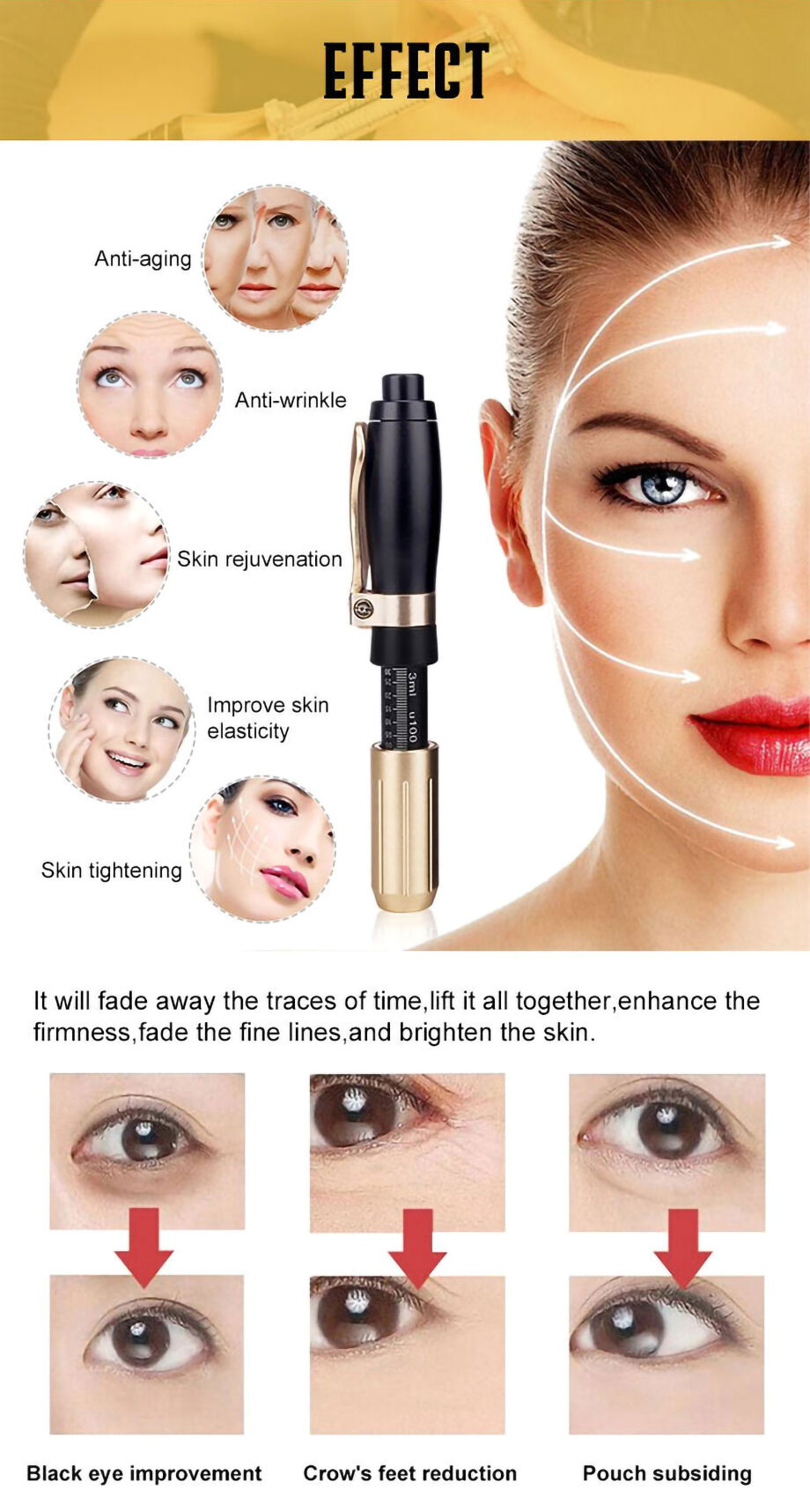 Buy Wholesale China Profesional Cross-linked Filler Ha Gold Black ...