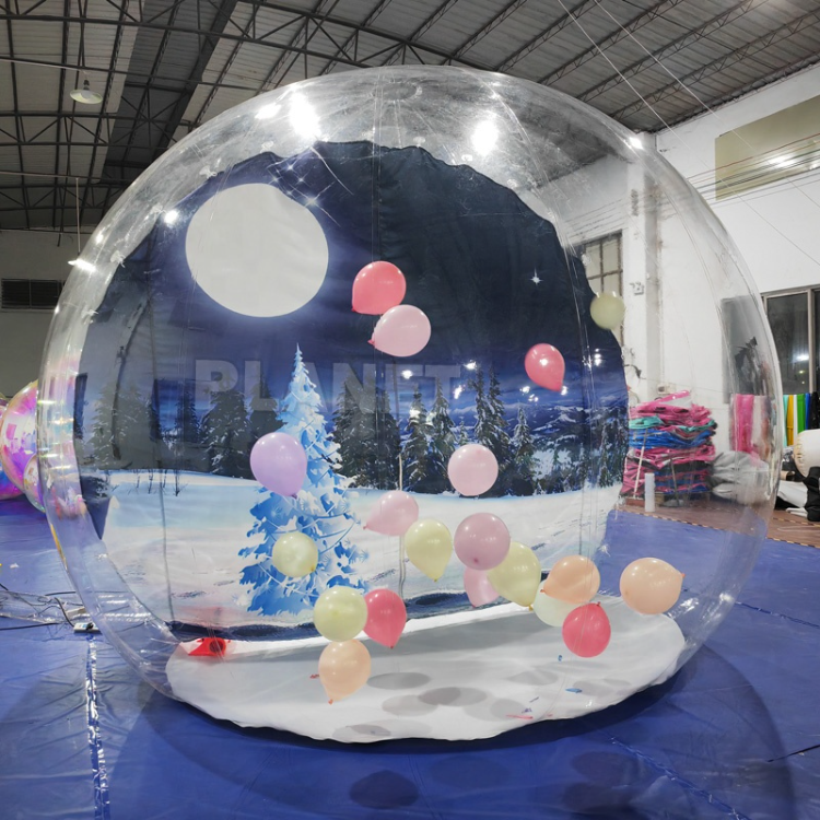 Christmas Giant Blow Up Inflatable Snow Globe Clear Pvc Human ...