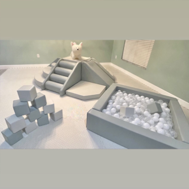 Grey And White Color Indoor Playground Foam Soft Play Equipment Ball ...