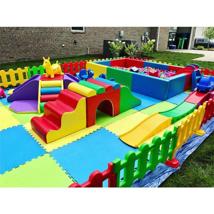 Grey And White Color Indoor Playground Foam Soft Play Equipment Ball ...