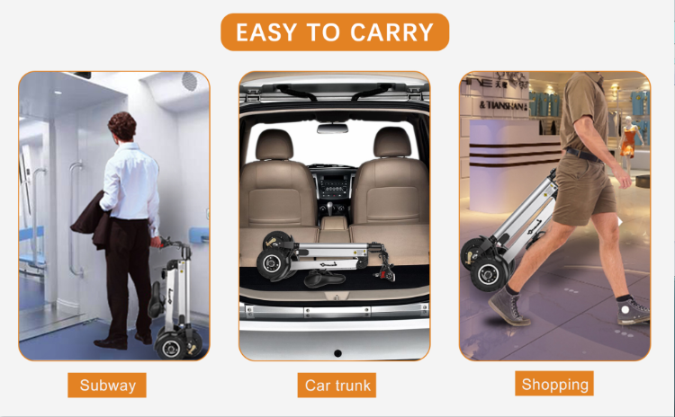 Topmate Es31 Foldable Electric Scooter Mini Tricycle, Electric Mobility ...