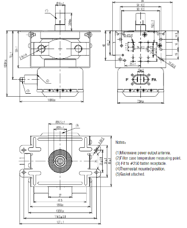 Professional Made Home Appliance Spare Parts Electric 2m463k 1500w ...