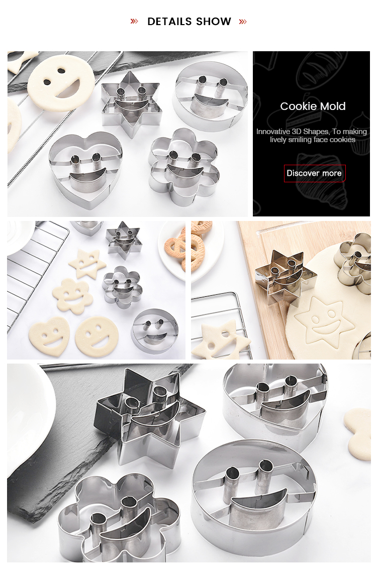 Custom Heart Shapes Press Biscuit Cookie Mold Cutter, Biscuit Mold ...