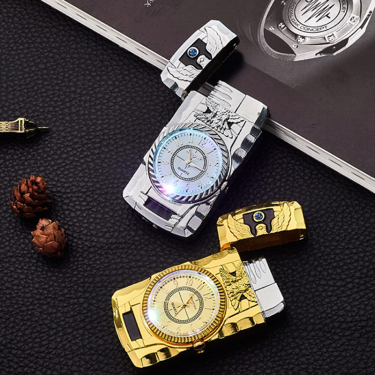 Luxury Lighter Feuerzeug Gold Watch Jet Torch Turbo Gas Windproof Cigar ...