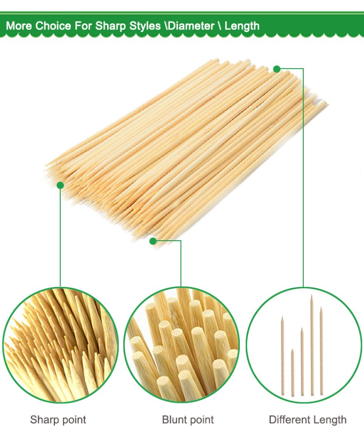 Sharp Point Mao Material Skewers Bamboo Bbq Meat Guangzhou Bamboo Stick ...
