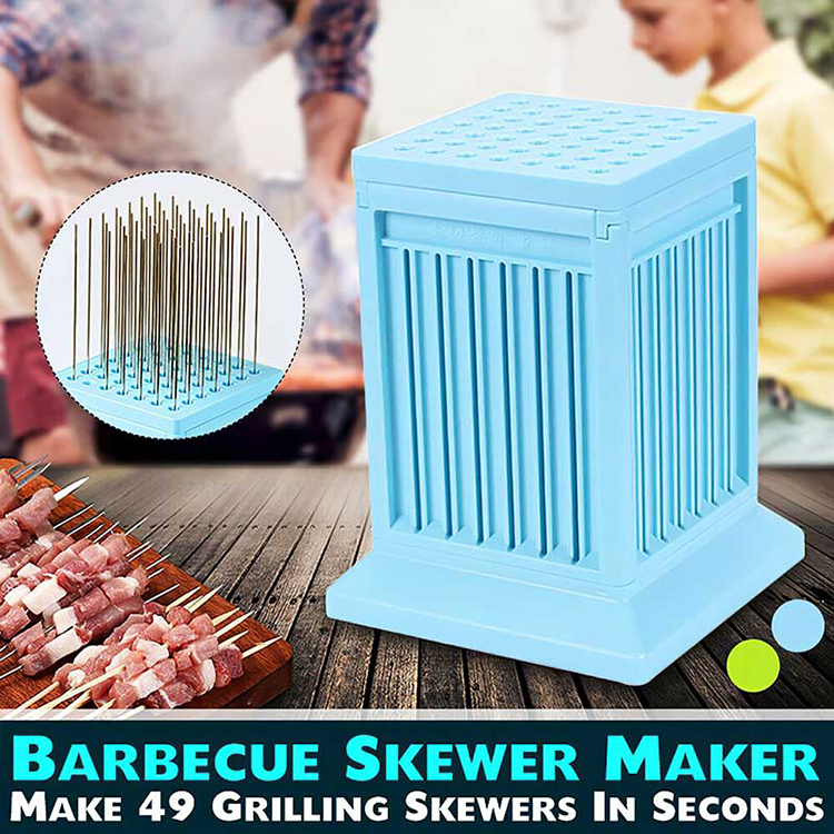 Removable Bbq Meat Skewer Maker Wear Meat String Lamb Skewers Machine ...