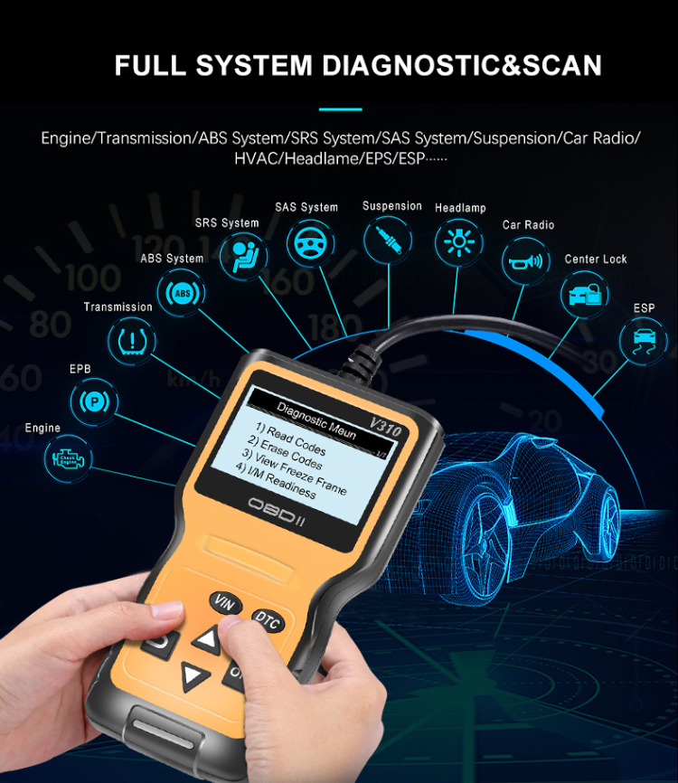 Wsy Obd2 Scanner 16 Pin Male Engine Coolant Temp V310 Obd Adapter Car ...