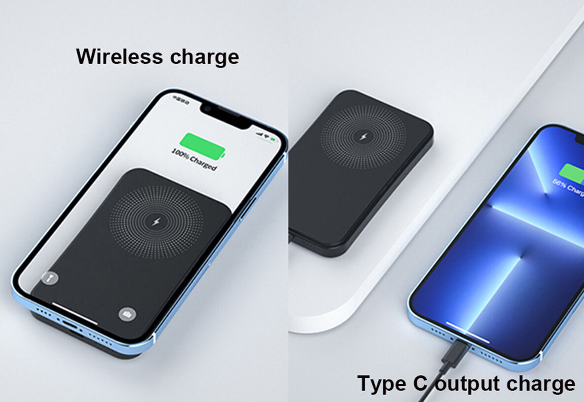 Creative 5000 Mah Type C 2 Ways Charge Portable Fast Charge Magnetic ...