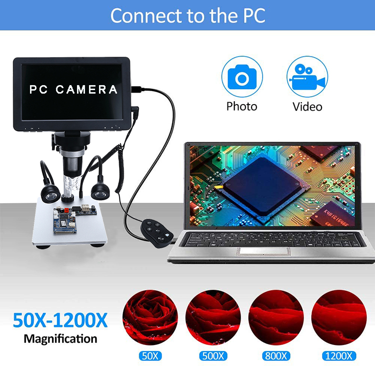 1200x Usb Digital Inspection Microscope Industrial For Diamond ...