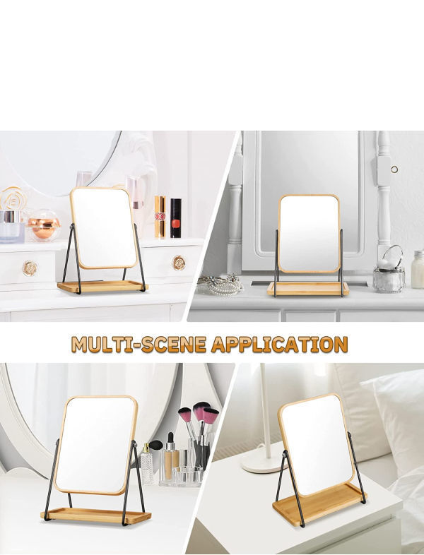 Wholesale Factory Price Cheap Eco-friendly Bamboo Led Makeup Mirror ...