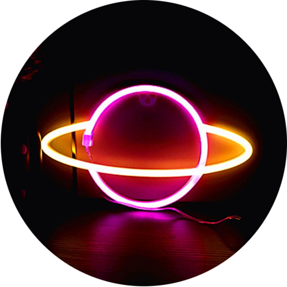 Buy Wholesale China Custom Acrylic Planet Neon Light For Wall Decor Dc ...