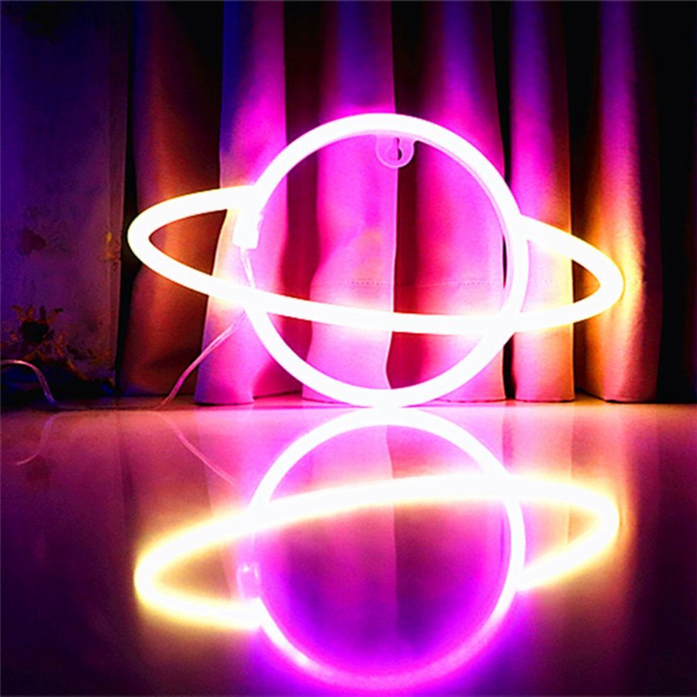 Buy Wholesale China Custom Acrylic Planet Neon Light For Wall Decor Dc ...