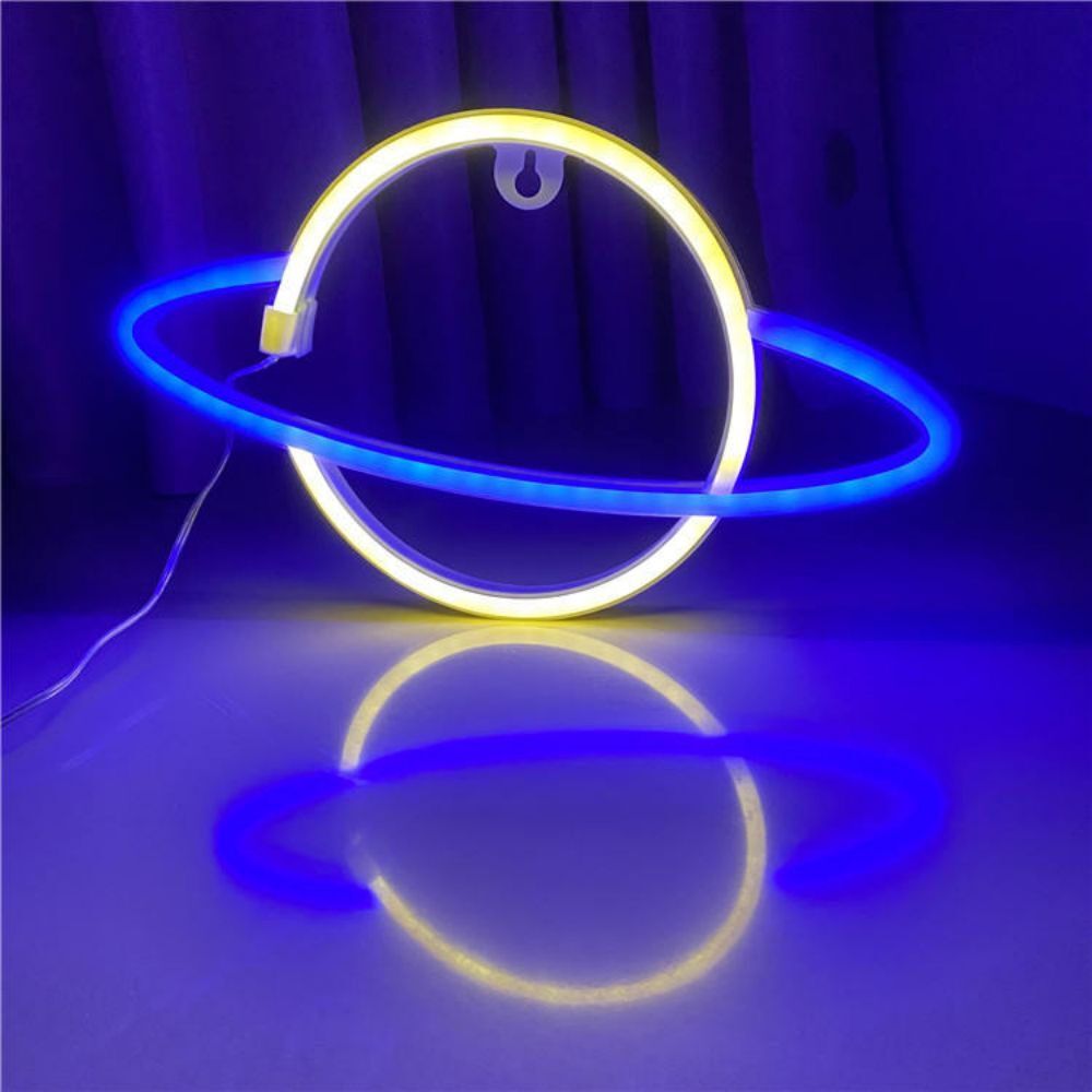 Buy Wholesale China Custom Acrylic Planet Neon Light For Wall Decor Dc ...