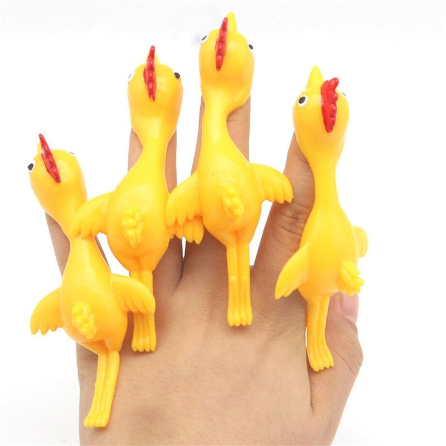 Funny Rubber Chickens Stretchy Slingshot Flick Chicken Flying Chicken ...