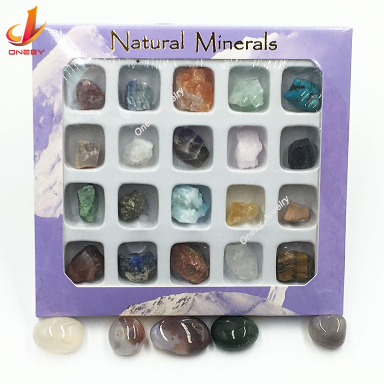 Buy Wholesale China 20 Pieces Box Mixed Natural Rock Quartz Minerals Tumbled Stone Healing ...