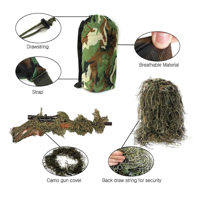 Outdoor Full Body Ghillie Suit Camouflage 3d Grass Camouflage Suit ...