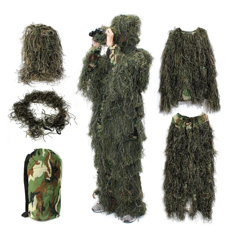 Outdoor Full Body Ghillie Suit Camouflage 3d Grass Camouflage Suit ...