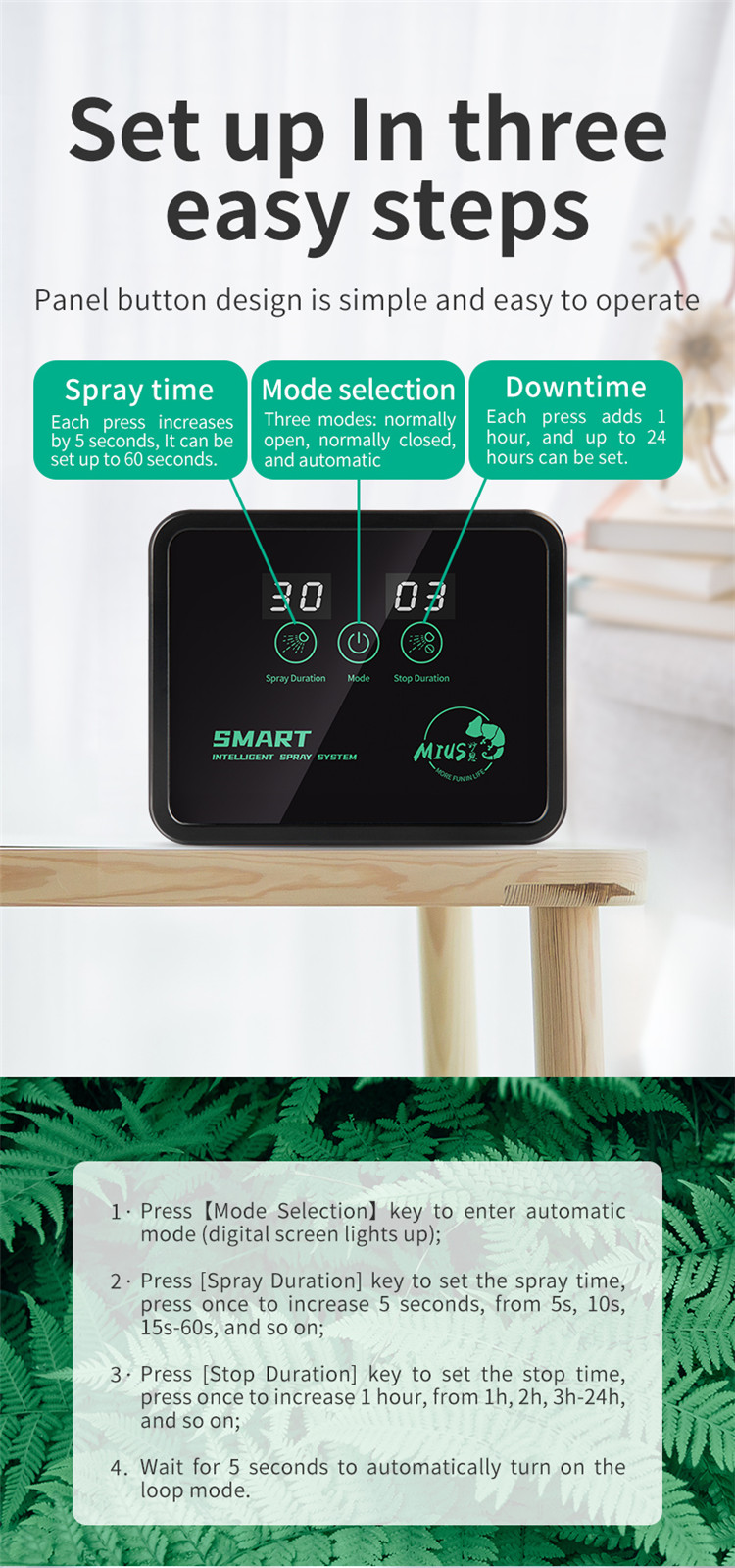 Buy Wholesale China Programmable Timer Misting System With 2pcs ...