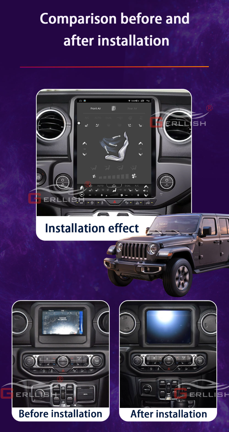 Tesla Style Android Radio For Jeep Wrangler/gladiator 2018-2021 Gps ...