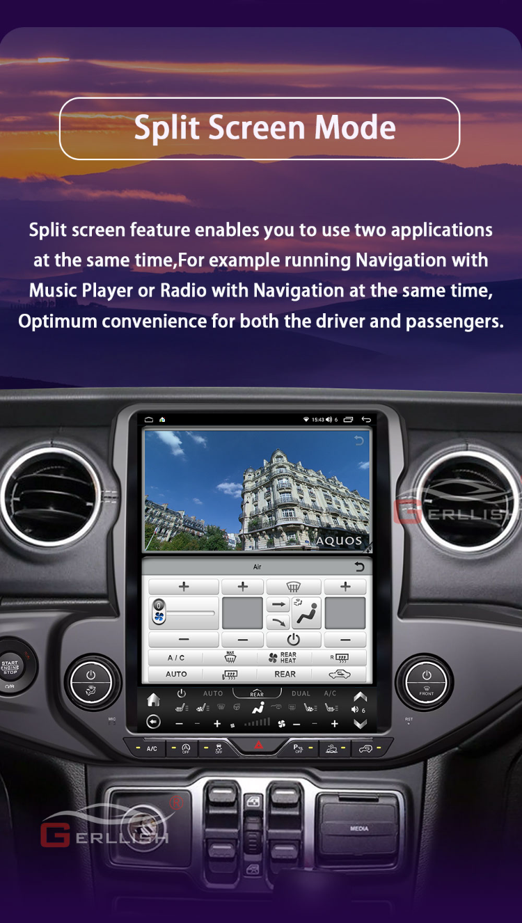 Tesla Style Android Radio For Jeep Wrangler/gladiator 2018-2021 Gps ...