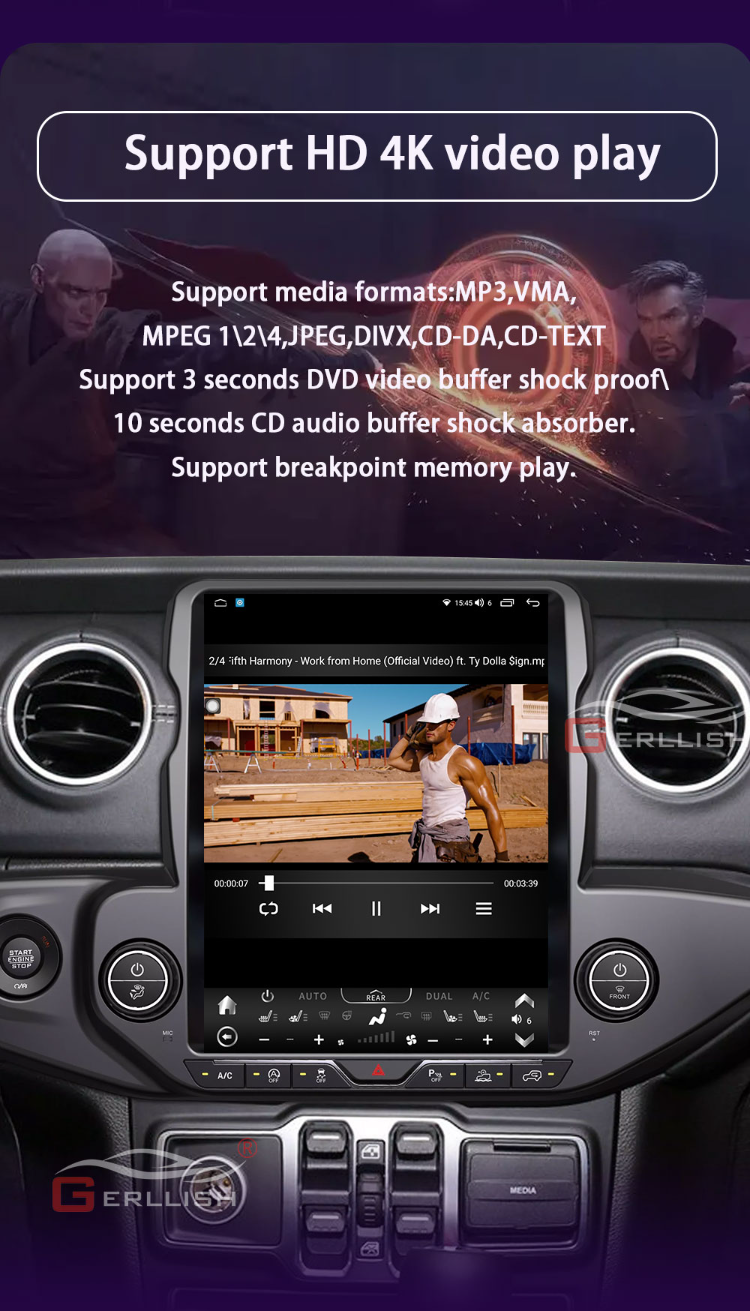 Tesla Style Android Radio For Jeep Wrangler/gladiator 2018-2021 Gps ...