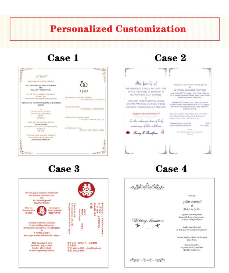 Heart Wedding Invitations Card Greeting Cards Event Party Supplies ...