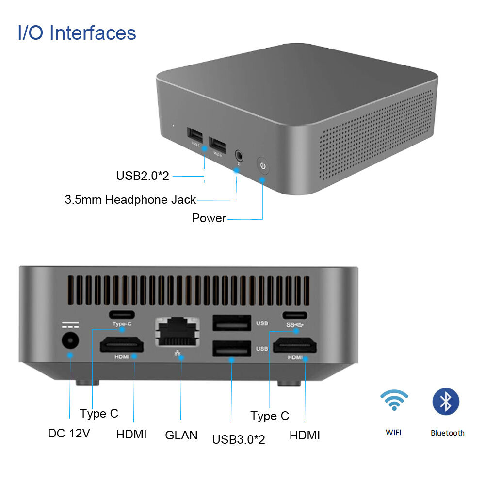 Mini Pcs Computer Core I7 1135g7 2*hdmi, 1*thunderbold 3, 1*type C ...