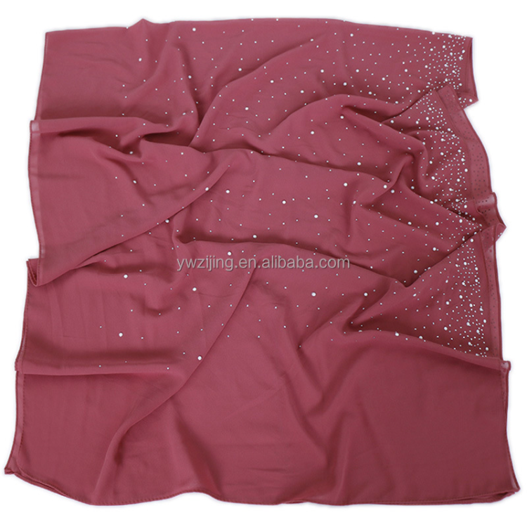 Buy Wholesale China New Arrival Chiffon Hijab With Stone Crystal Hot ...