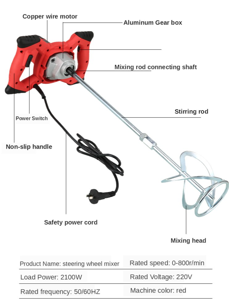 New Design Electric Fast Mixing Steering Wheel Cement Mixer, Paint ...